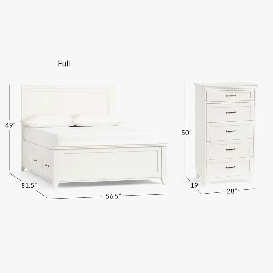 Hampton Storage Bed & 5-Drawer Tall Dresser Set | Teen Storage Beds ...