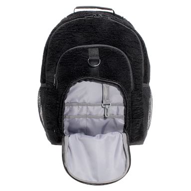 Gear-Up Solid Cozy Black Sherpa Backpack | Pottery Barn Teen