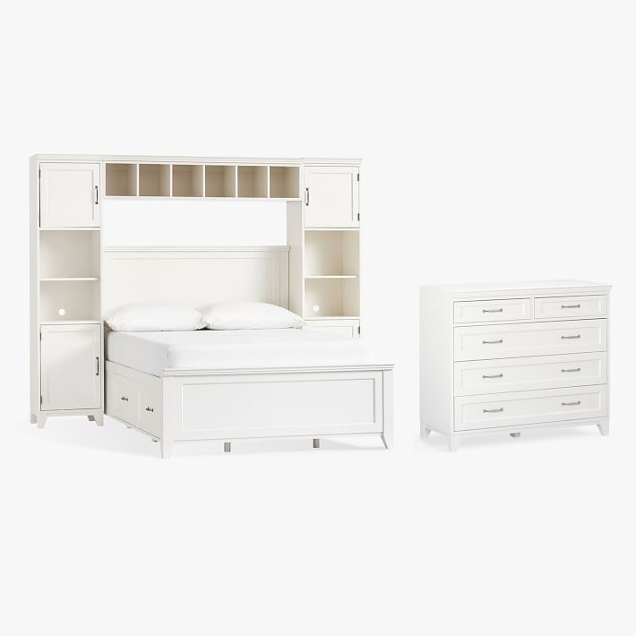Hampton Storage Bed & 5-Drawer Wide Dresser Set | Teen Storage Beds ...