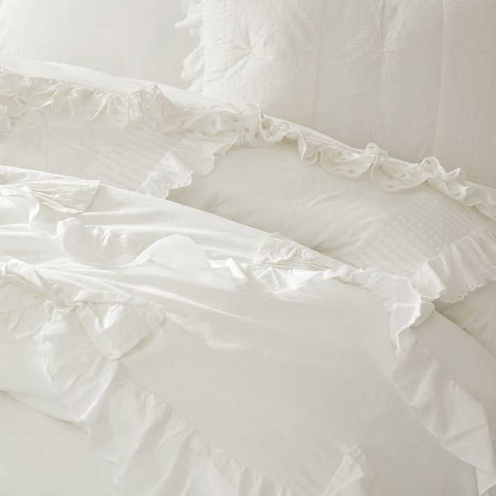 LoveShackFancy Ruffle Bow Quilt | Pottery Barn Teen