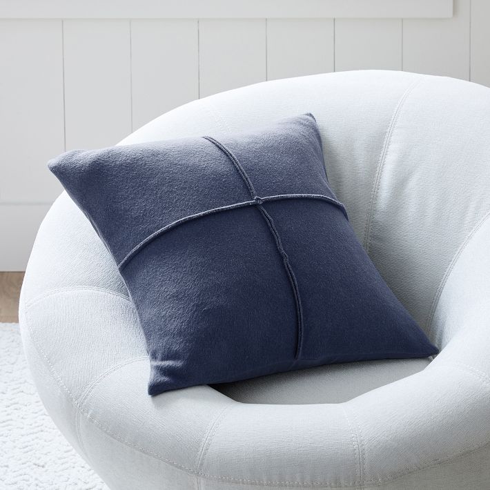 Sweatshirt Patched Pillow Cover | Pottery Barn Teen
