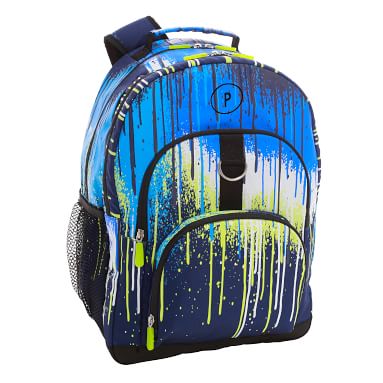 Gear-Up Drip Painting Blue Glow-in-the-Dark Backpack | Pottery Barn Teen