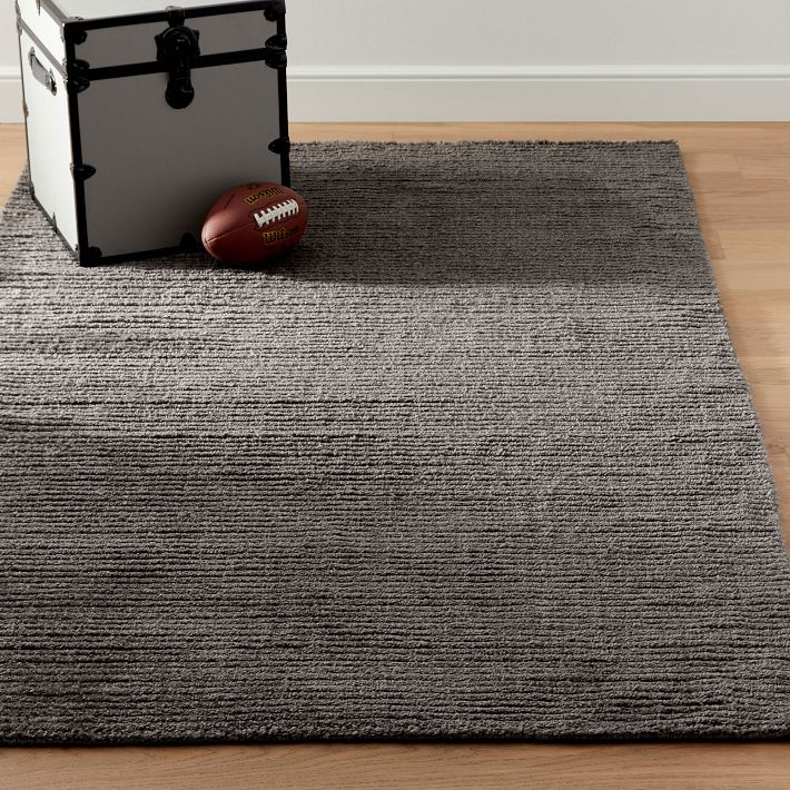 Ribbed Performance Rug - Light grey | Pottery Barn Teen