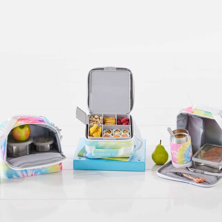 Gear-Up Aqua Silver Metallic Boho Medallion Cold Pack Lunch Box ...