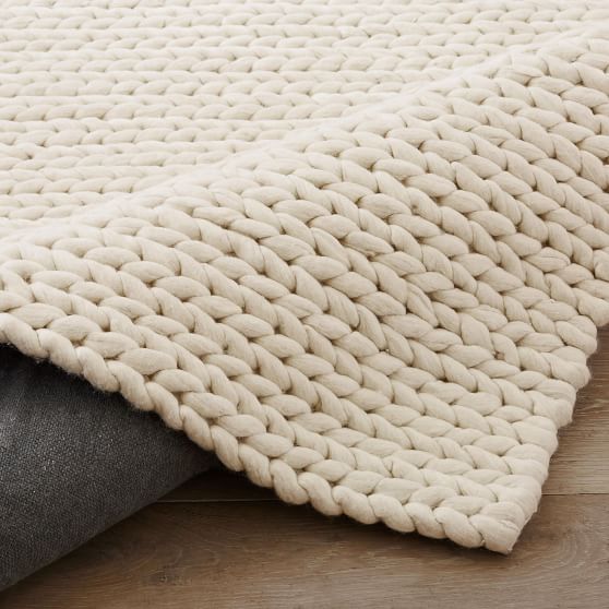 Braided Knit Rug - Ivory | Pottery Barn Teen