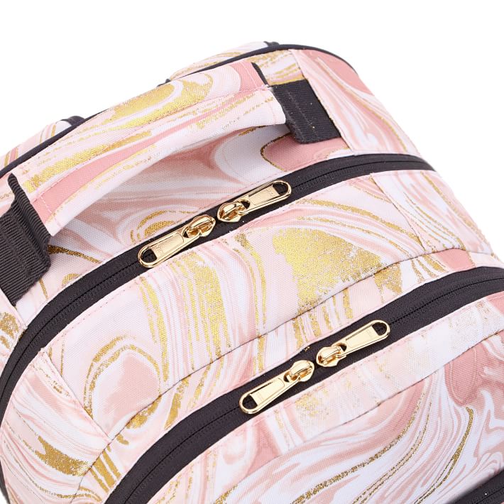 Gear-Up Marble Blush Gold Backpacks | Pottery Barn Teen