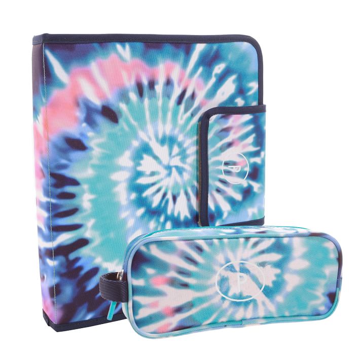 Gear-Up Oceana Spiral Tie Dye Homework Folder & Pencil Case Bundle, Set ...