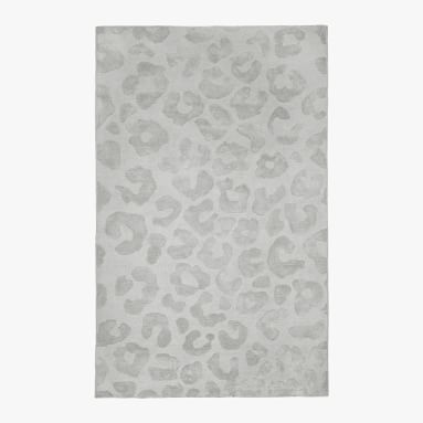 Leopard Performance Rug - Blue | Pottery Barn Teen
