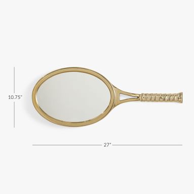 Tennis Racket Mirror with Hooks | Pottery Barn Teen