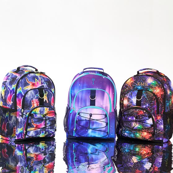 Gear-Up Fireworks Black Recycled Backpack | Pottery Barn Teen