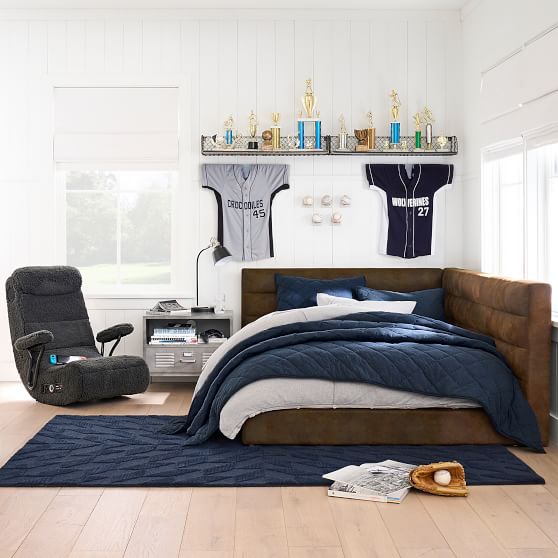 Sherpa Charcoal Got Game Gaming Chair | Pottery Barn Teen