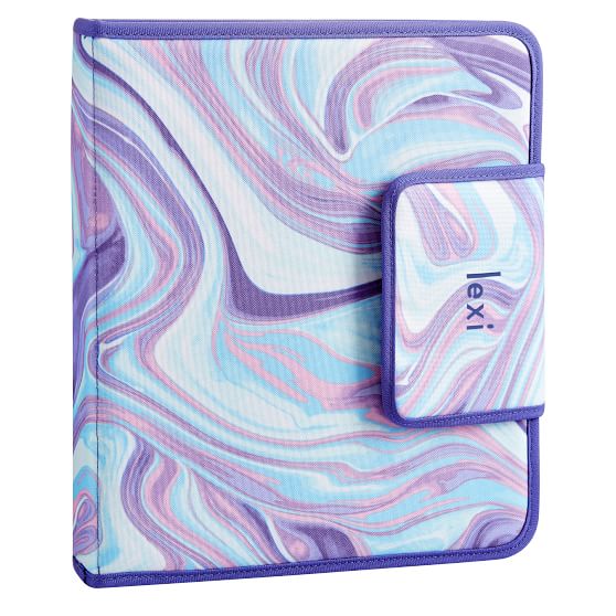 Gear-Up Pink/Purple Marble Recycled Homework Folder | Pottery Barn Teen