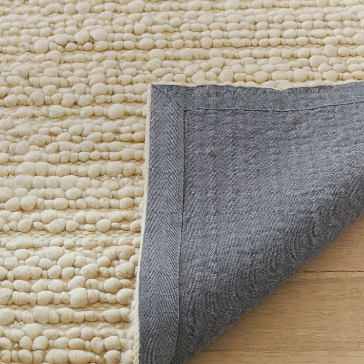 Undyed Wool Textured Loop Rug | Pottery Barn Teen