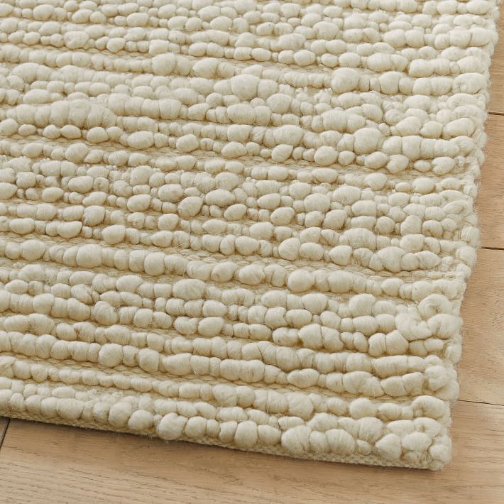 Undyed Wool Textured Loop Rug | Pottery Barn Teen