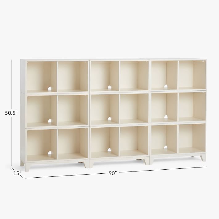 Hampton Triple Open Cube Wide Bookcase | Pottery Barn Teen