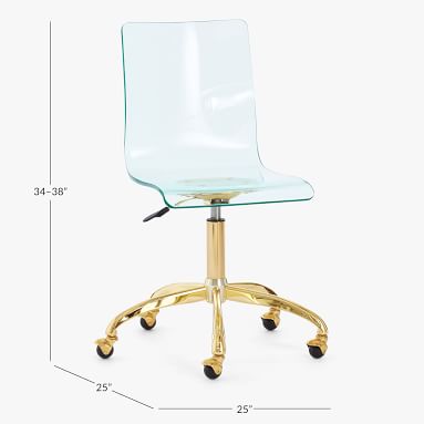Mint Acrylic Swivel Desk Chair | Pottery Barn Teen