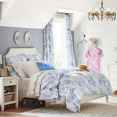 LoveShackFancy Garden Damask Smocked Quilt | Pottery Barn Teen