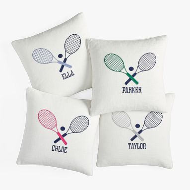 Tennis Monogram Pillow | Pottery Barn Teen