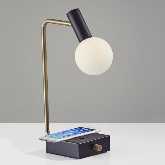 Modern Deco Wireless Charging & USB Task Lamp | Pottery Barn Teen