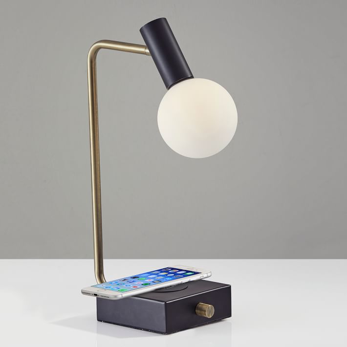 Modern Deco Wireless Charging & USB Task Lamp | Pottery Barn Teen