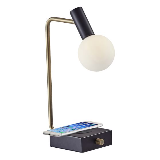 Modern Deco Wireless Charging & USB Task Lamp | Pottery Barn Teen