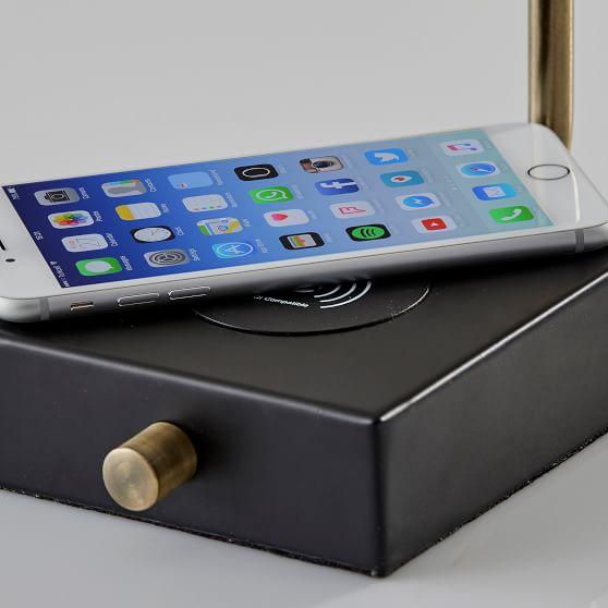 Modern Deco Wireless Charging & USB Task Lamp | Pottery Barn Teen