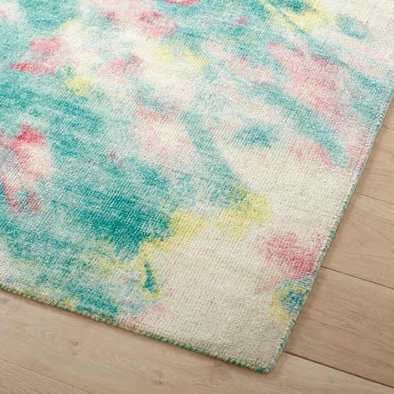 Tie-Dye Swirl Performance Rug | Pottery Barn Teen
