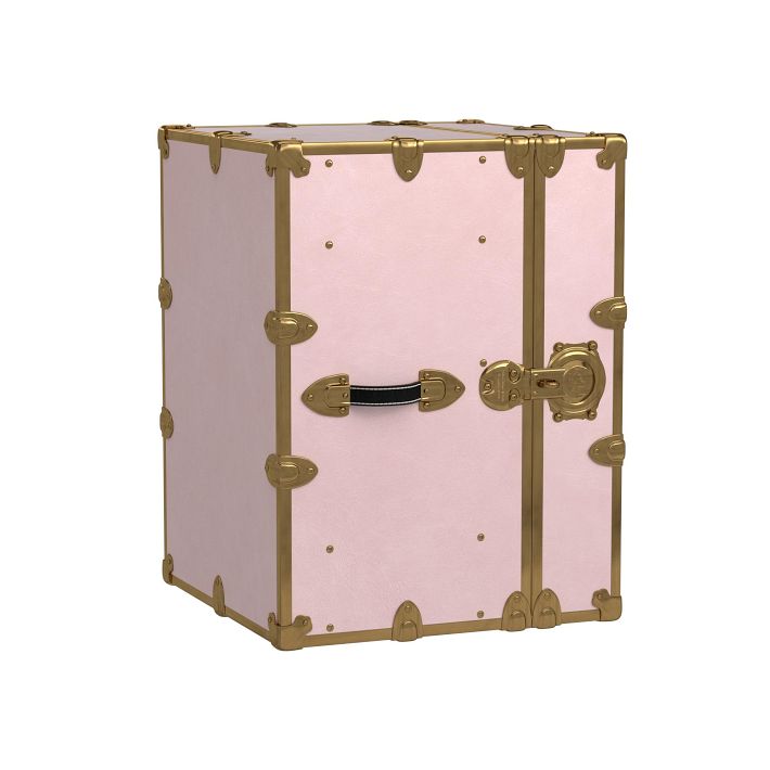 Faux Leather Bedside Dorm Trunk | Pottery Barn Teen