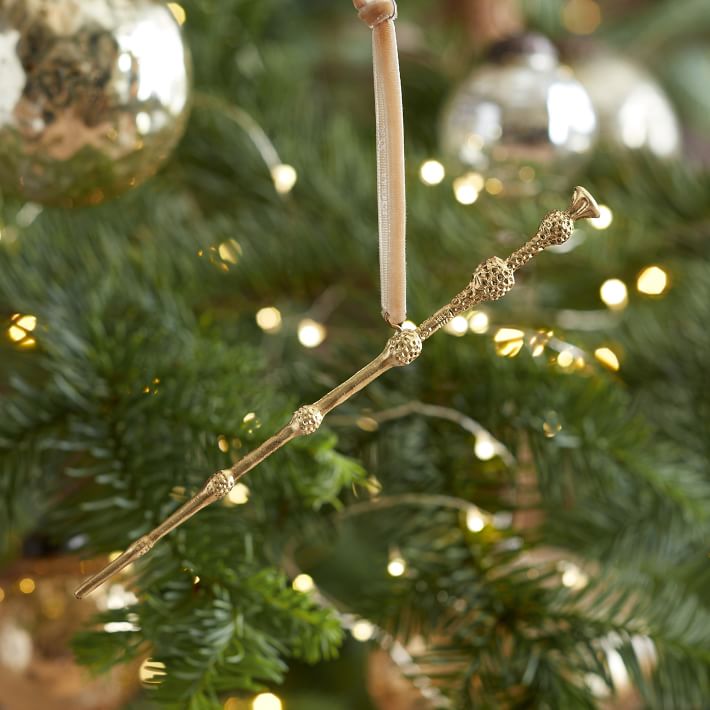 Harry Potter™ Elder Wand™ Antique Gold Ornament | Pottery Barn Teen
