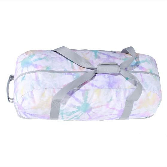 Jet-Set Pastel Tie-Dye Recycled Large Rolling Duffle Bag | Pottery Barn ...