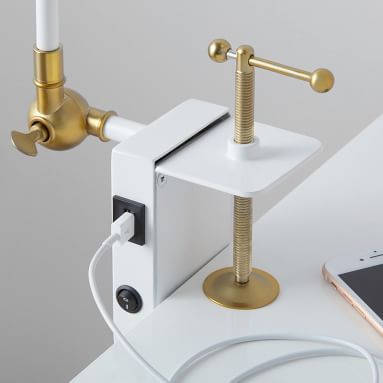 Taylor Clamp On Task Lamp with USB | Pottery Barn Teen