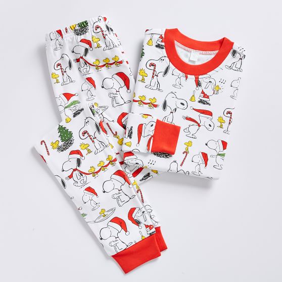 Peanuts® SNOOPY™ Fitted Pajama Set | Pottery Barn Teen