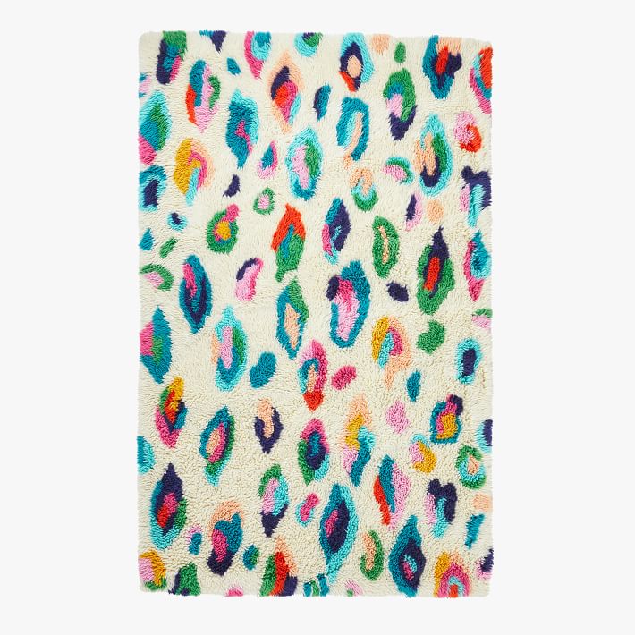EttaVee Brush Leopard Wool Rug | Pottery Barn Teen