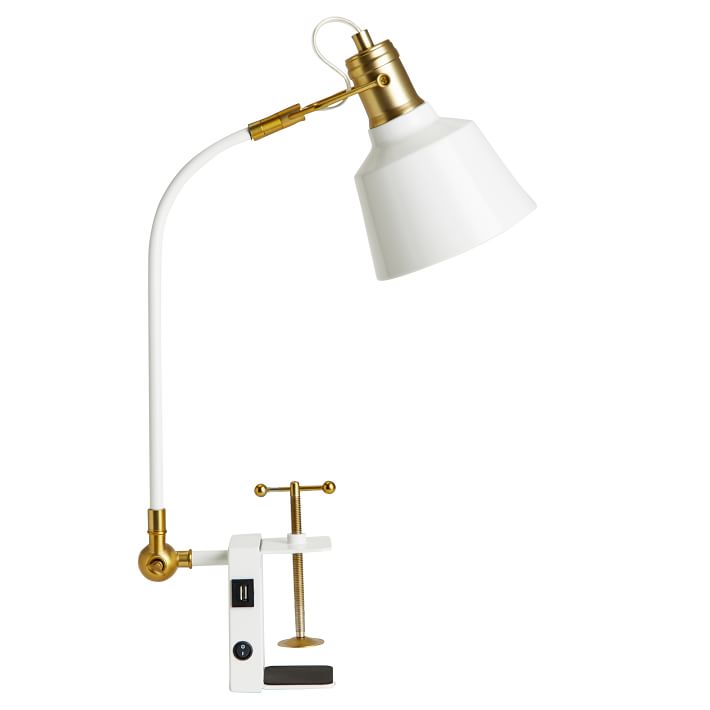 Taylor Clamp On Task Lamp with USB | Pottery Barn Teen
