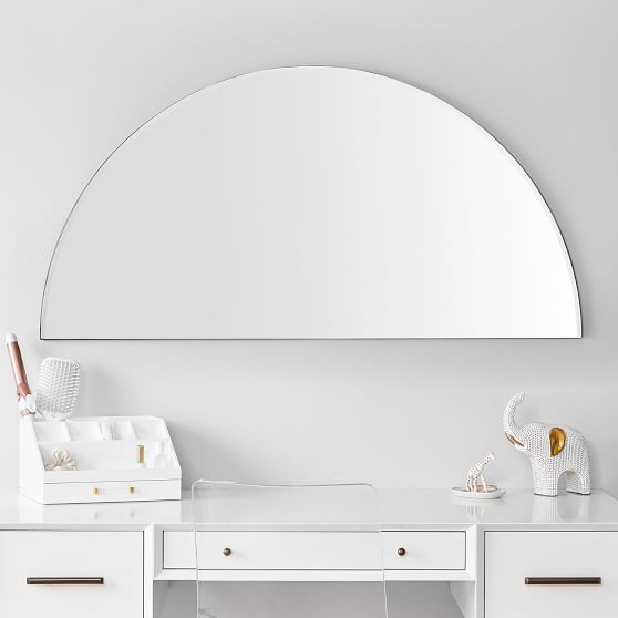 Frameless Half Circle Mirror | Pottery Barn Teen