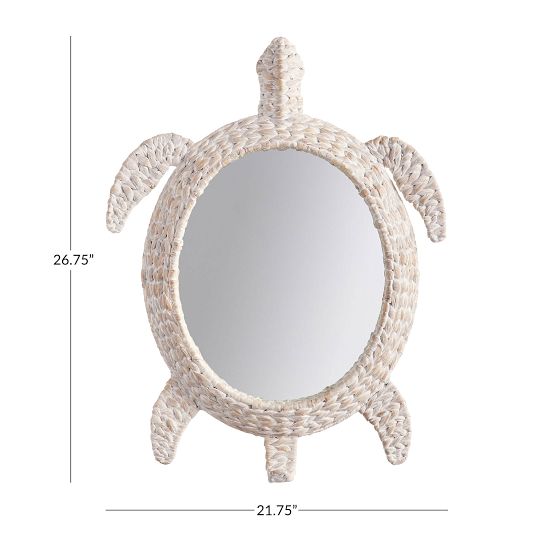 Woven Turtle Mirror w/ Hook | Pottery Barn Teen