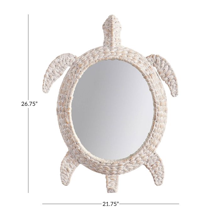 Woven Turtle Mirror w/ Hook | Pottery Barn Teen