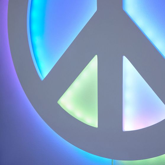 Light-Up Peace Sign | Pottery Barn Teen