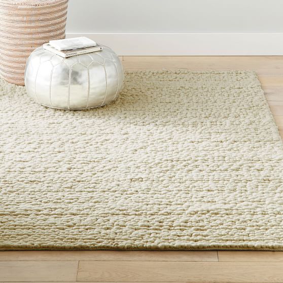 Undyed Wool Textured Loop Rug | Pottery Barn Teen