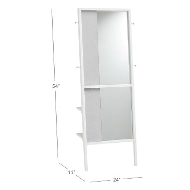 Leaning Pinboard with Mirror | Pottery Barn Teen