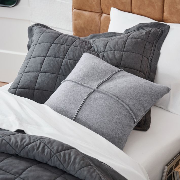 Sweatshirt Patched Pillow Cover | Pottery Barn Teen