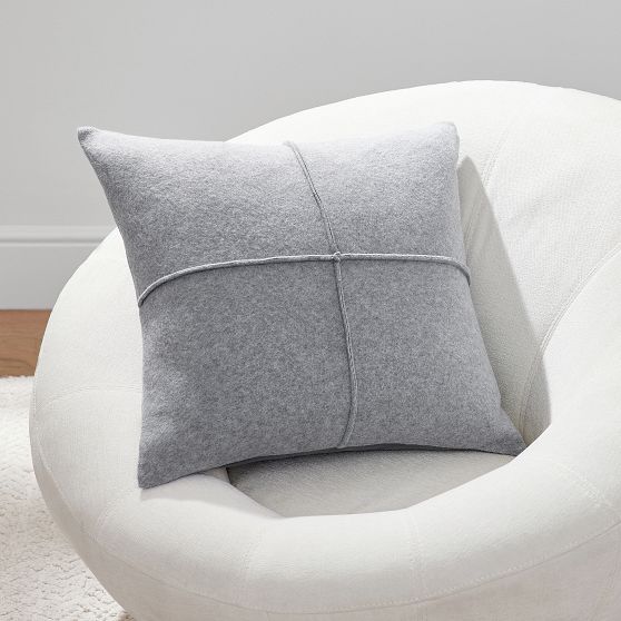 Sweatshirt Patched Pillow Cover | Pottery Barn Teen
