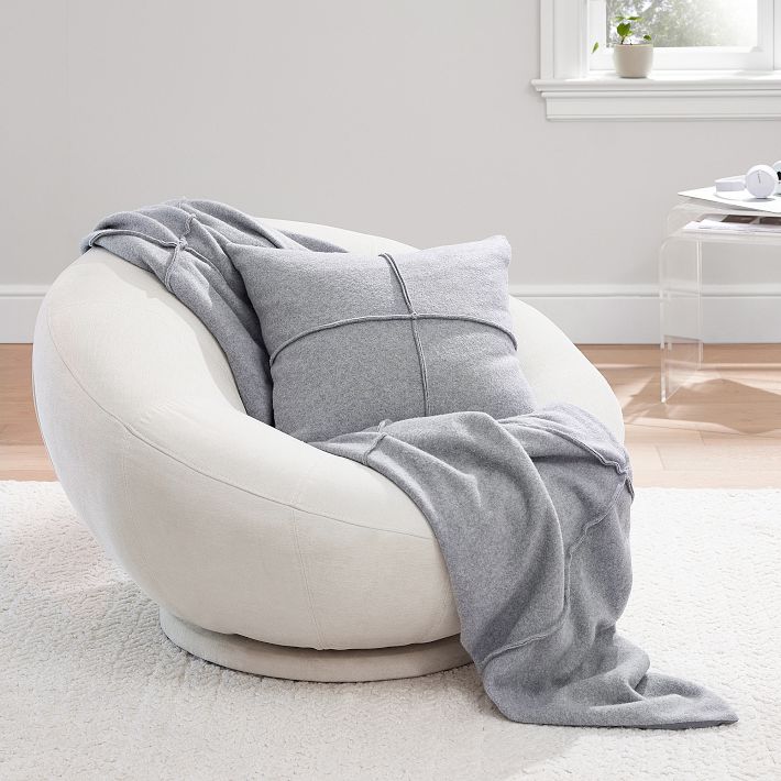 Sweatshirt Patched Pillow Cover | Pottery Barn Teen