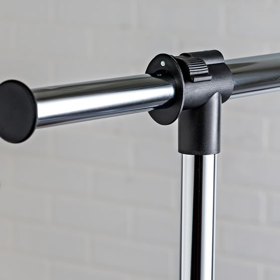 Adjustable Double Bar Rack | Dorm Closet Organizer | Pottery Barn Teen