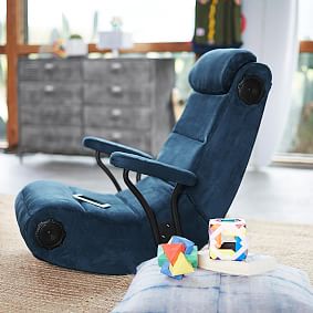 Navy Suede Gaming Chair | Pottery Barn Teen