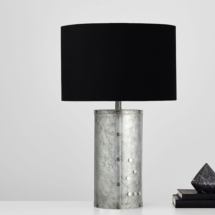 Galvanized Magnetic Table Lamp | Teen Lamp | Pottery Barn Teen