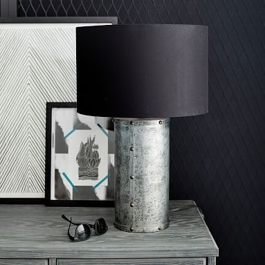 Galvanized Magnetic Table Lamp | Teen Lamp | Pottery Barn Teen