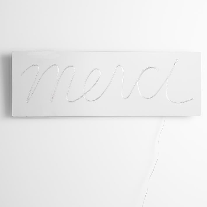 Merci Neon Mirror Wall Light - Sale | Pottery Barn Teen