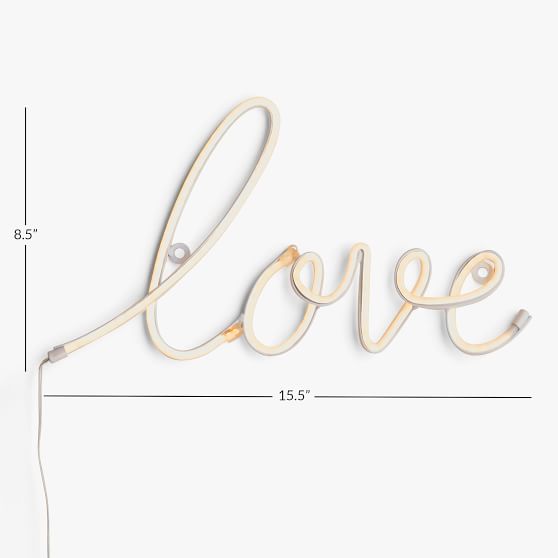 Mini Love Neon Light | Pottery Barn Teen