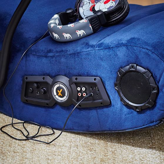 Navy Suede Gaming Chair | Pottery Barn Teen